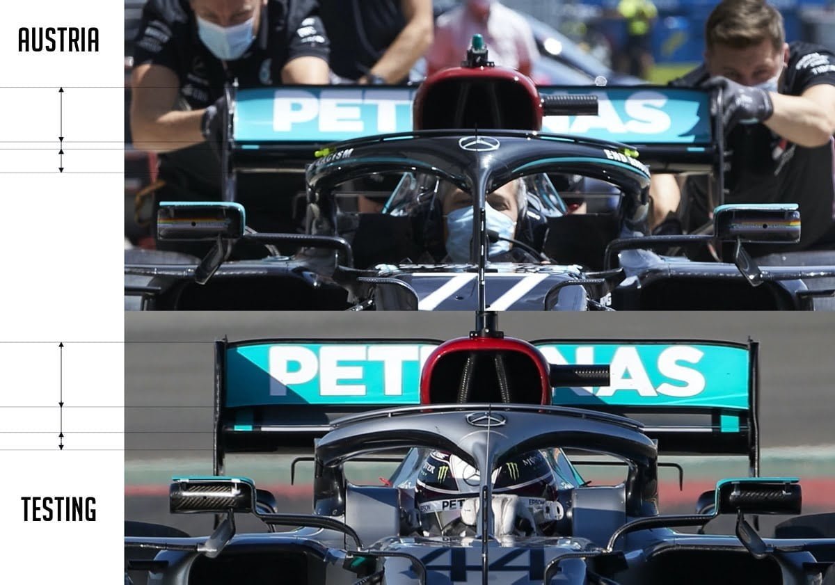 Technical Insight: Rear-wing and mirror updates for Mercedes in Austria ...