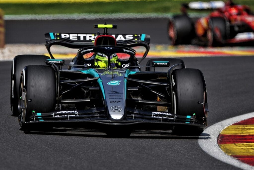 Hamilton unsatisfied with pit stop timing during F1 Belgian GP ...
